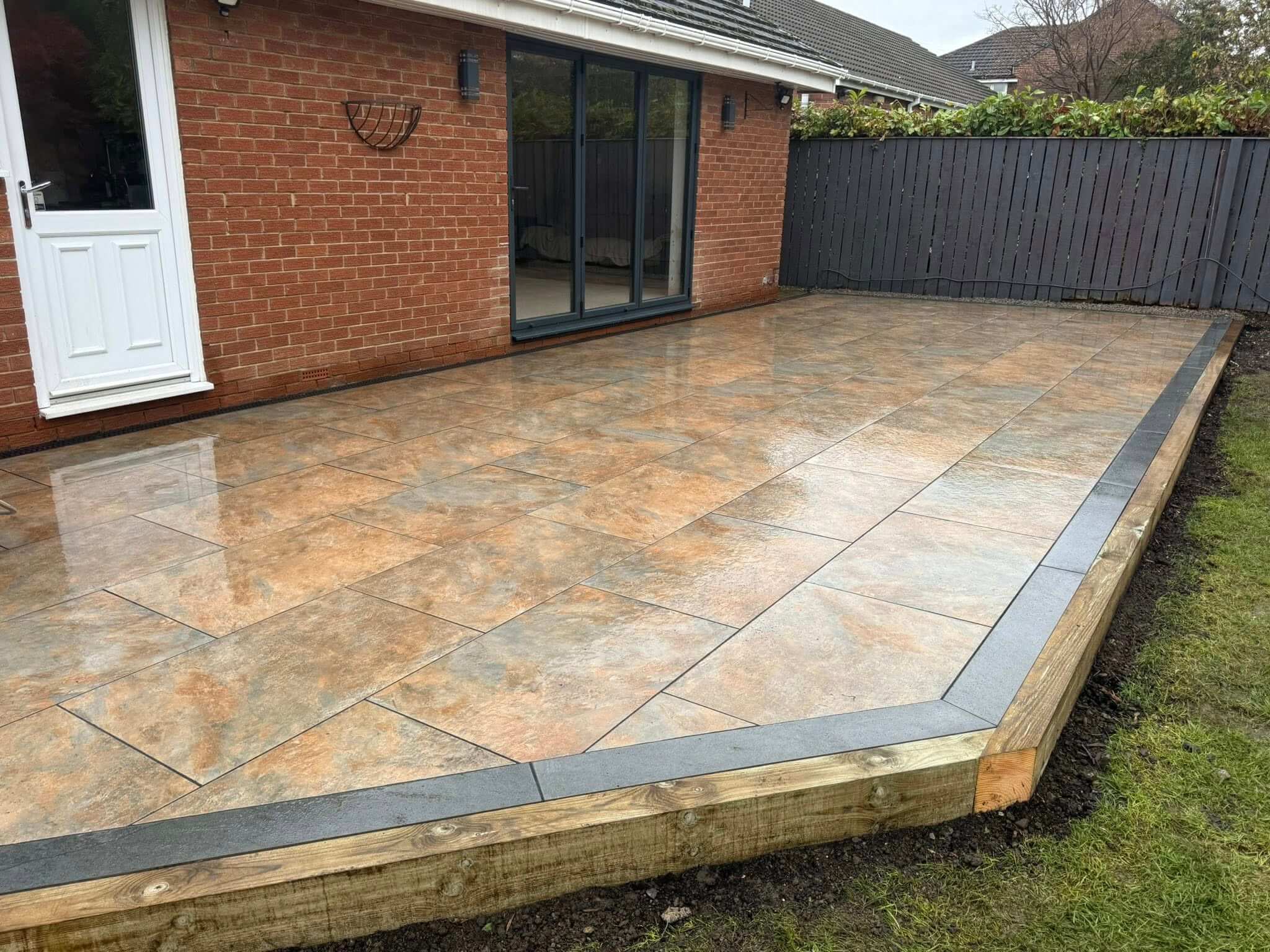 Copper Slate Porcelain Paving Slabs 900x600x20 mm (21.6 SQM, 40 Slabs ...